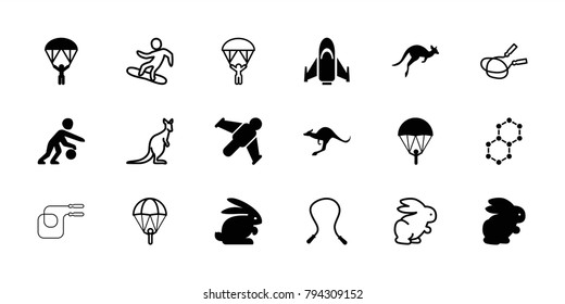 Jump Icons Set 18 Editable Filled Stock Vector (Royalty Free) 794309152 ...