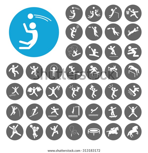 Jump Icons Set Illustration Eps10 Stock Vector (Royalty Free) 313183172 ...