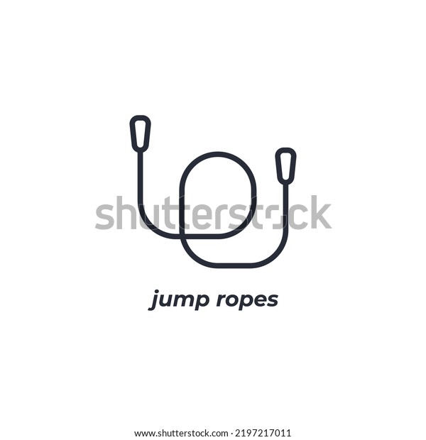 Jump Ropes Line Icon Linear Style Stock Vector (Royalty Free ...