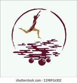 Jump Vector Illustration Jump Vector Logo 스톡 벡터(로열티 프리) 1198916302 ...