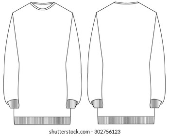 Jumper Cad Illustration Vector Linear Drawing Stock Vector (Royalty ...