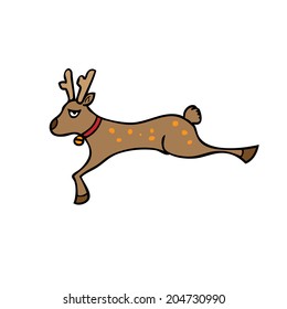 Jumping Deer Cartoon Vector Character Stock Vector (Royalty Free ...
