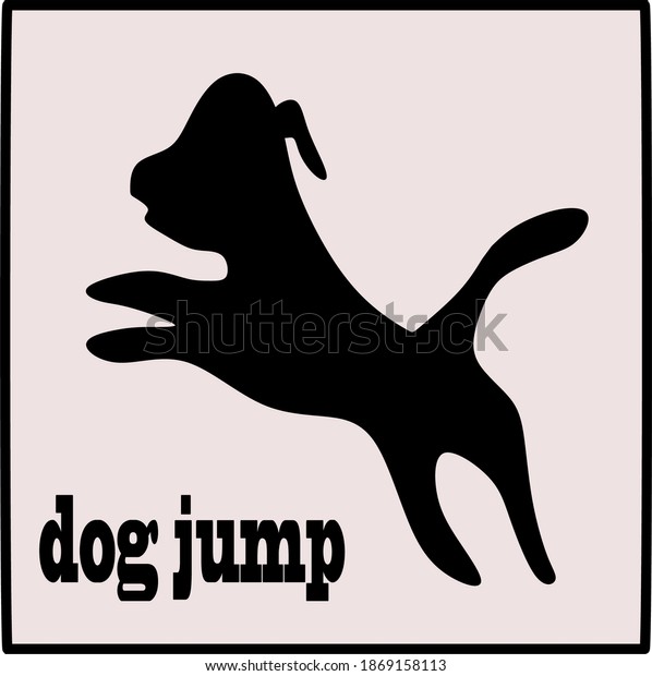 Jumping Dog Illustration Suitable Logos Trademarks Stock Vector ...