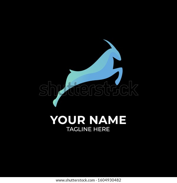 Jumping Goat Logo Vector Illustration Stock Vector (Royalty Free ...
