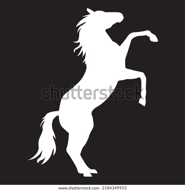 Esténcil de silueta de caballo saltando.: vector de stock (libre de ...