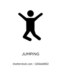Jumping Icon Jumping Symbol Design Activity Stock Vector (Royalty Free ...