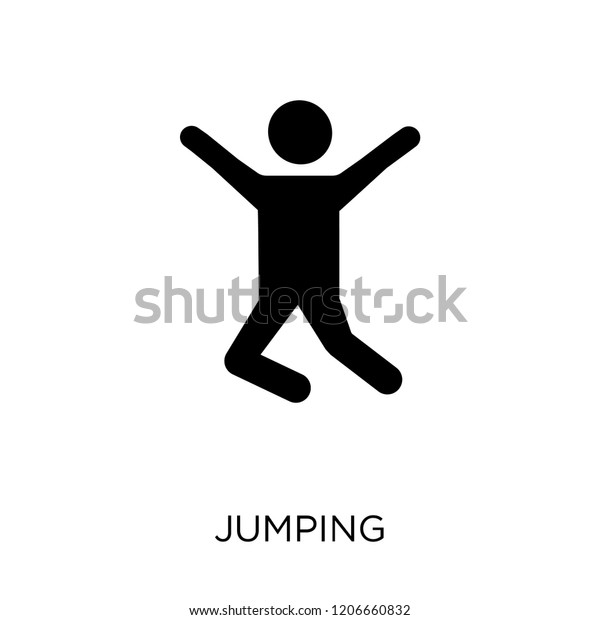 Jumping Icon Jumping Symbol Design Activity Stock Vector (Royalty Free ...