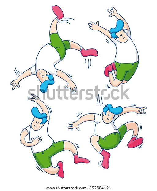 Jumping Kids Vector Illustration Isolated On Stock Vector (Royalty Free ...