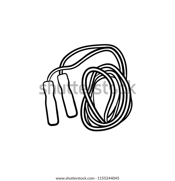 Jumping Rope Hand Drawn Outline Doodle Stock Vector (Royalty Free ...