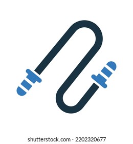 Jumping Rope Skipping Icon Simple Editable Stock Vector (Royalty Free ...