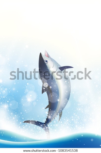 Jumping Tuna Fish Stock Vector (Royalty Free) 1083541538 | Shutterstock