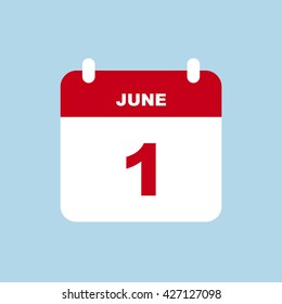June 1 Calendar Icon Stock Vector (Royalty Free) 427127098 | Shutterstock