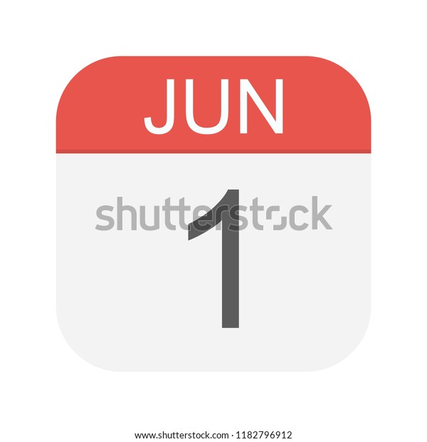 June 1 Calendar Icon Vector Illustration Stock Vector (Royalty Free ...