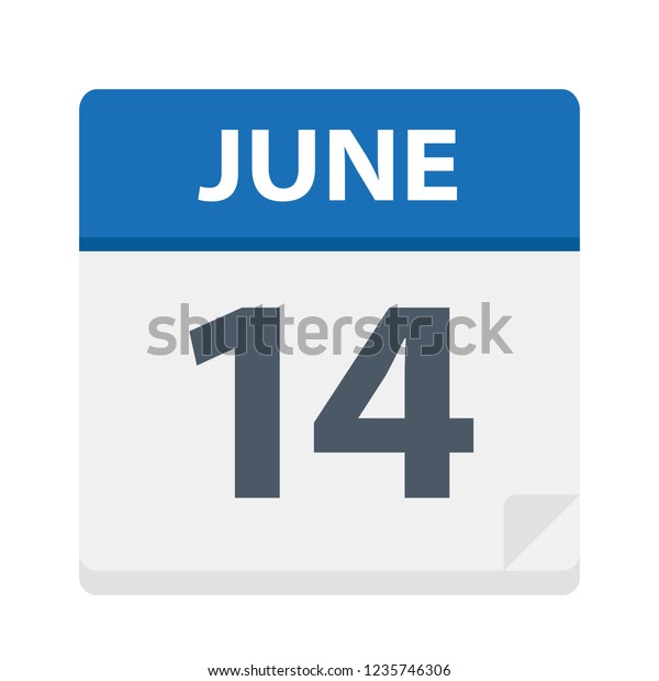 June 14 Calendar Icon Vector Illustration Stock Vector (Royalty Free ...
