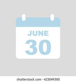 June 30calendar Icon Stock Vector (Royalty Free) 423049300 | Shutterstock