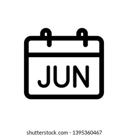 June Calendar Icon Vector Illustration Flat Stock Vector (Royalty Free ...