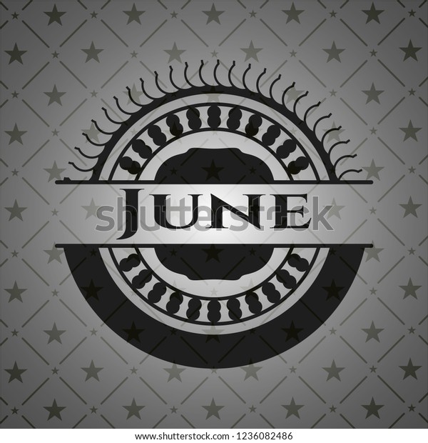 June Dark Icon Emblem Stock Vector (Royalty Free) 1236082486