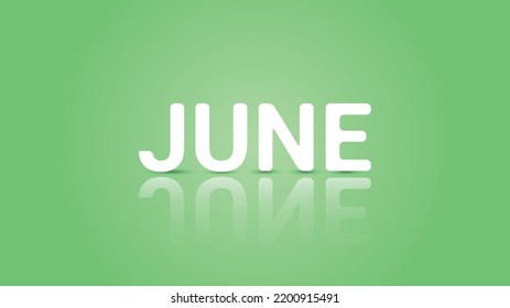June Text 3d Style Stock Vector (Royalty Free) 2200915491 | Shutterstock