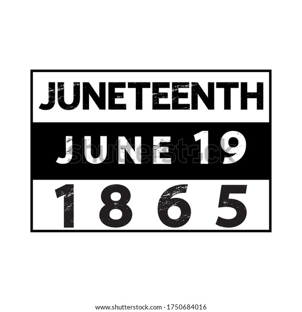 Juneteenth 1865 June 19 Banner Poster Stock Vector (Royalty Free ...