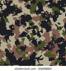 Jungle Digital Seamless Camo Texture Vector Stock Vector (Royalty Free ...