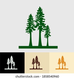 Jungle Forest Tree Symbol Icon Logo Stock Vector (Royalty Free ...