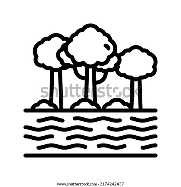 Jungle Icon Line Art Style Design Stock Vector (Royalty Free ...