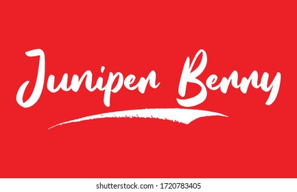 Juniper Berry Phrase Calligraphy Text On Stock Vector (Royalty Free ...