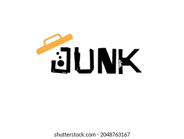 Junk Construction Clean Typography Minimalist Digital Stock Vector ...