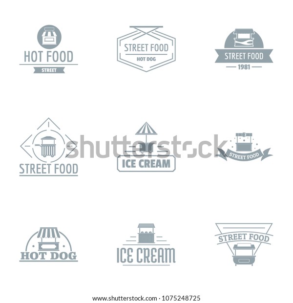 Junk Food Logo Set Simple Set Stock Vector (Royalty Free) 1075248725 ...