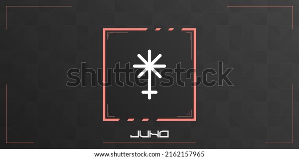 Juno Cryptocurrency Colorful Logo On Dark Stock Vector (Royalty Free ...
