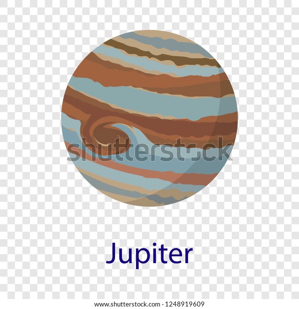 Jupiter Planet Icon Flat Illustration Jupiter Stock Vector (Royalty ...