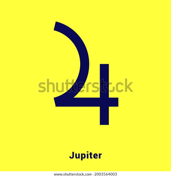 Jupiter Planet Symbol Vector Color Sign Stock Vector (Royalty Free ...