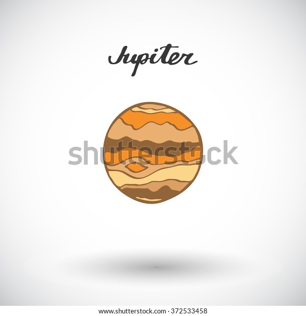 Jupiter Sketch Handdrawn Cartoon Planets Solar Stock Vector (Royalty ...