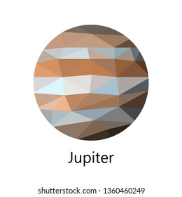 Jupiter Triangle Polygonal Silhouette Solar System Stock Vector ...