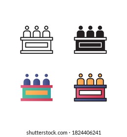 Jury Icon Vector Different Style Design Stock Vector (Royalty Free ...