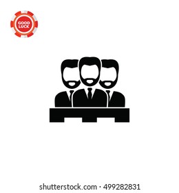 Vektor Stok Jury Three Men Icon (Tanpa Royalti) 499282831 | Shutterstock