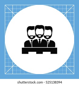 Jury Three Men Icon Stock Vector (Royalty Free) 525138394