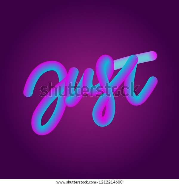 Just 3d Style Lettering Vector Stock Vector (Royalty Free) 1212214600 ...