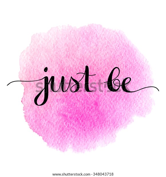 Just Be Positive Quote Handwritten Black: vetor stock (livre de ...