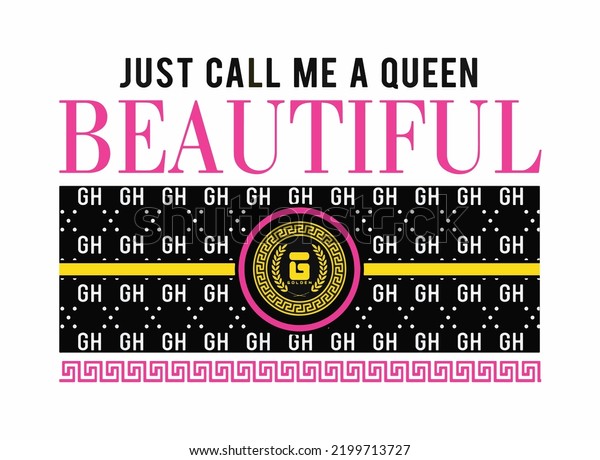 Just Beautiful Slogan Design Print Stock Vector (Royalty Free ...