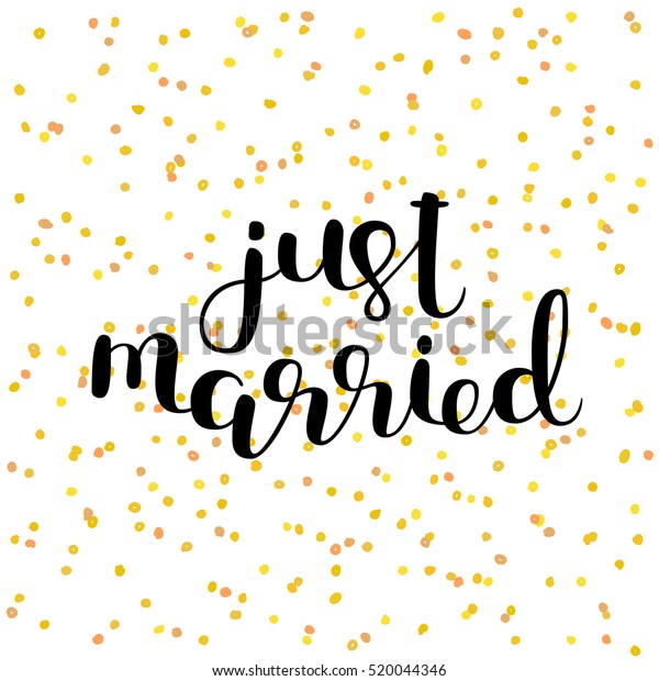 「Just Married Hand Lettering Vector Illustration」のベクター画像素材（ロイヤリティフリー ...