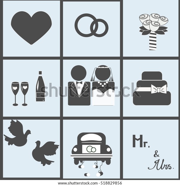 Just Married Icon: เวกเตอร์สต็อก (ปลอดค่าลิขสิทธิ์) 518829856 ...