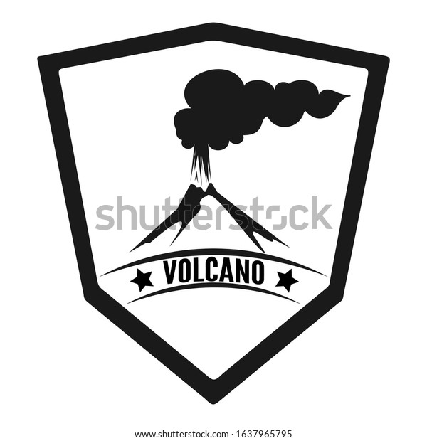 Just Simple Volcano Emblem Vector Stock Vector (Royalty Free ...