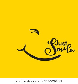 Just Smile Design Can Be Used Stock Vector (Royalty Free) 1454029733 ...