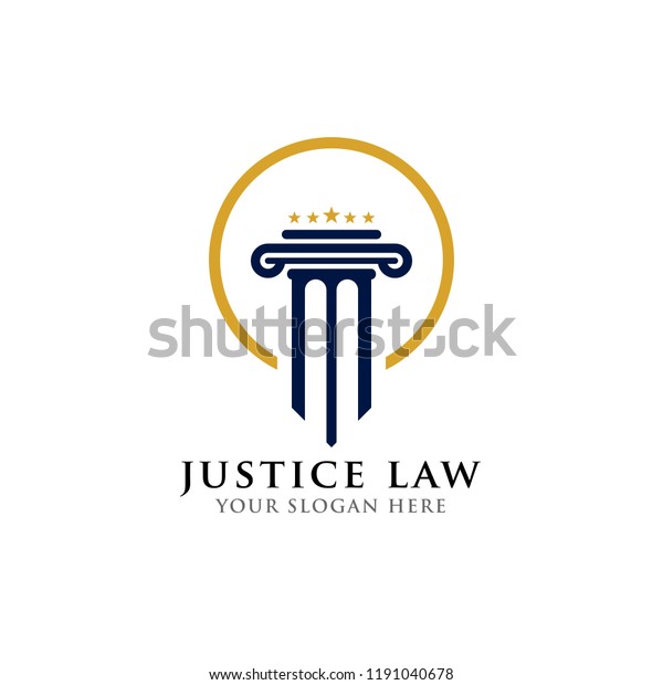 Justice Law Logo Design Template Attorney Stock Vector (Royalty Free ...