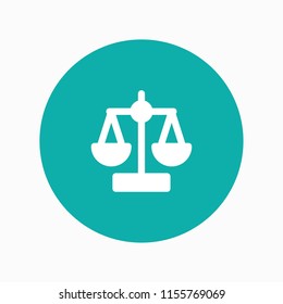 Justice Scale Icon Vector Stock Vector (Royalty Free) 1155769066