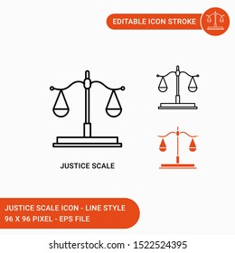 Justice Scale Icons Set Vector Illustration Stock Vector (Royalty Free ...