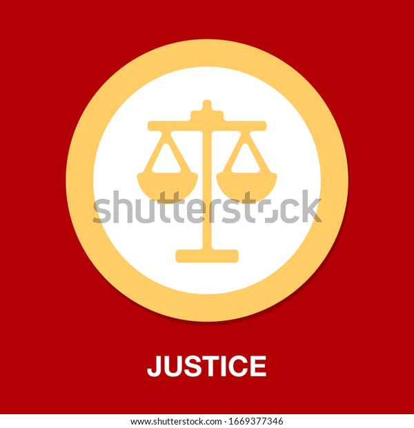 Justice Symbol Icon Simple Element Illustration Stock Vector (Royalty ...