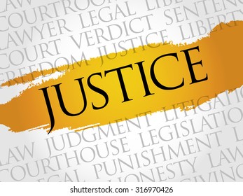Justice Word Cloud Concept Stock Vector (Royalty Free) 316970426 ...