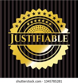 Justifiable Gold Badge Stock Vector (Royalty Free) 1345785281 ...